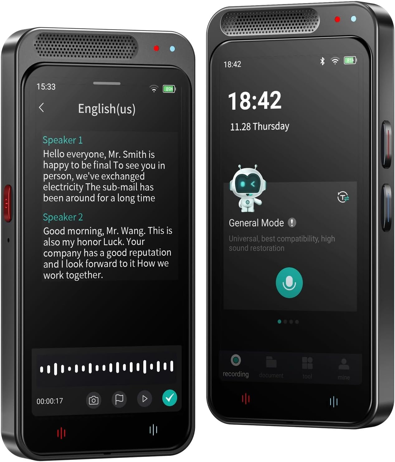 AI Voice Recorder, Digital Voice Recorder with Transcription ...
