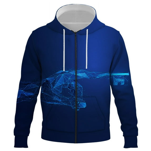 AI intelligent image 3D Printed zipper Hoodies Men Women Children ...