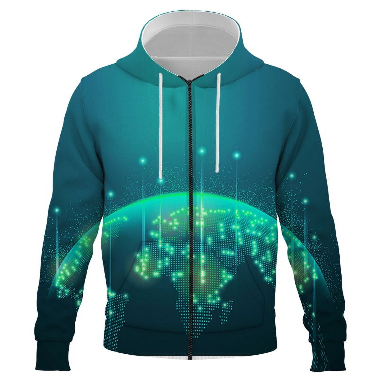 AI intelligent image 3D Printed zipper Hoodies Men Women Children ...