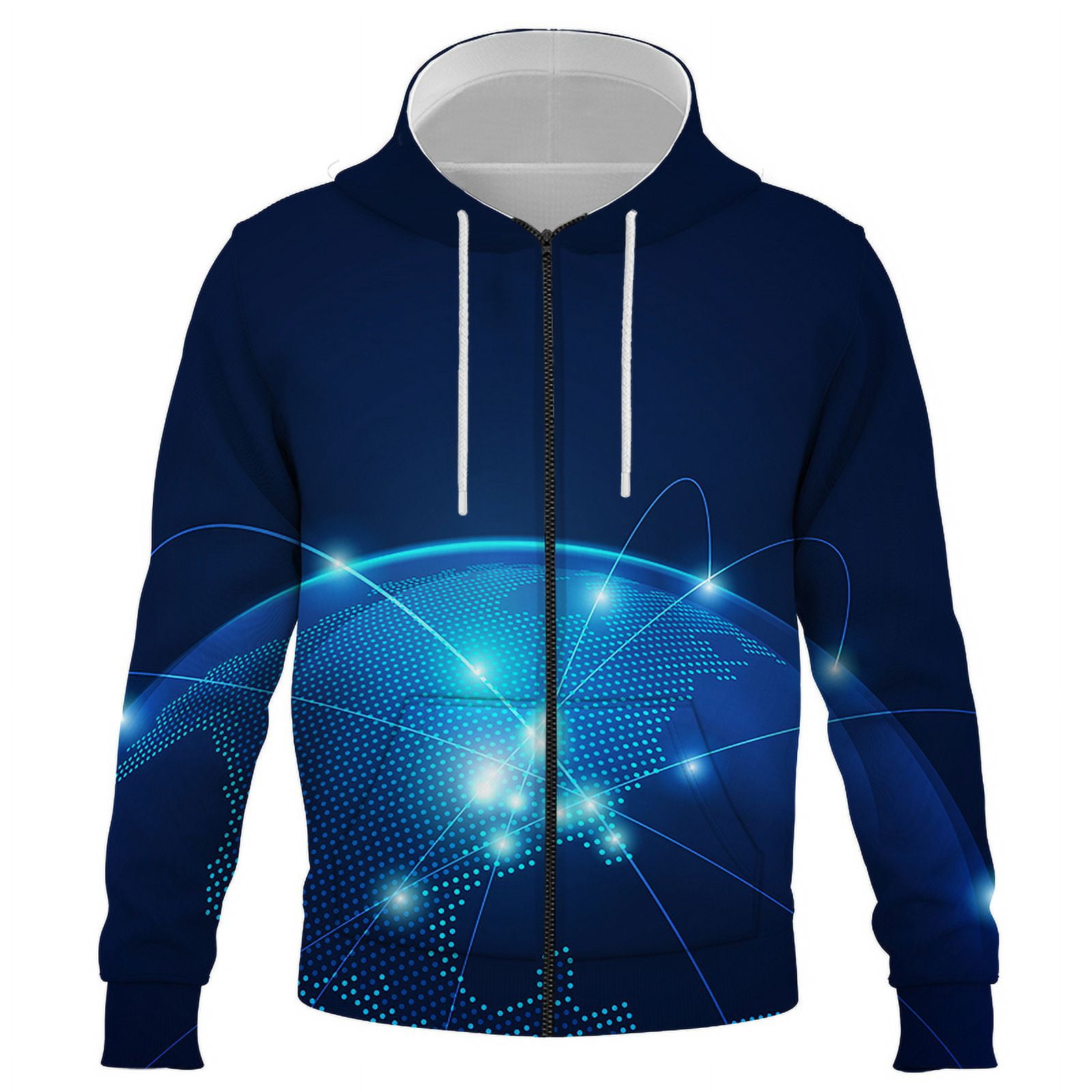 AI intelligent image 3D zipper Hoodie Sweatshirt Men/Women Pullovers Hoodies Boy/girl Sweatshirt ...
