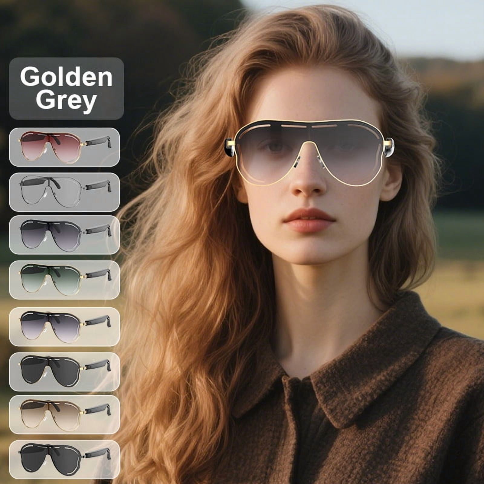 AI translation smart glasses, A17 European and American large frame sun ...