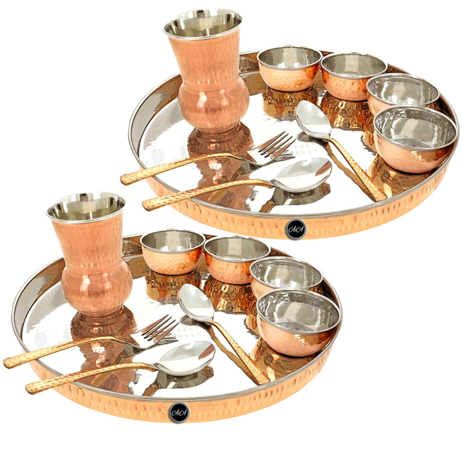 AIA Stainless Steel Copper Dinner Thali Set Thali Diameter 1200 Inch ...