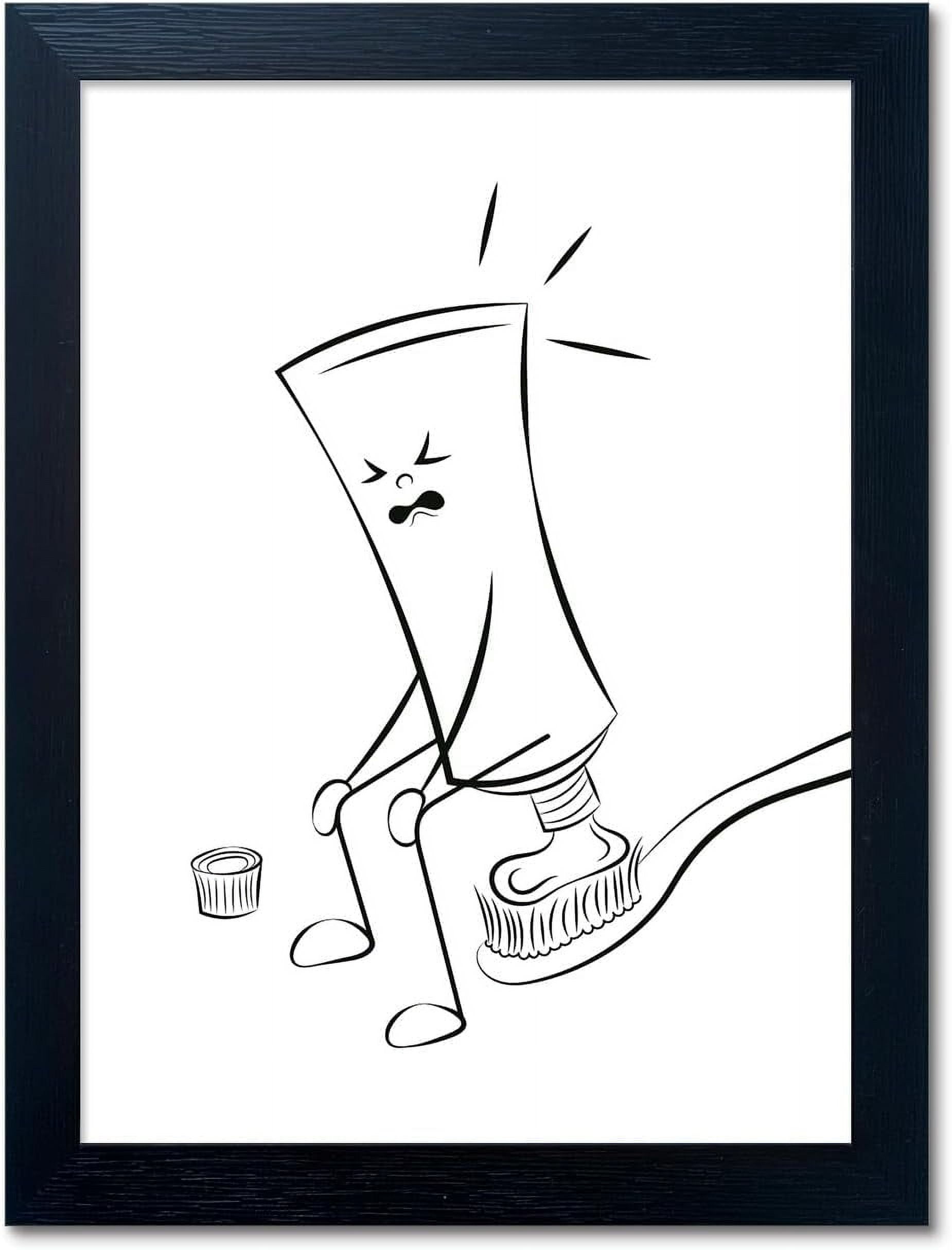 AIANHUA Black and White Bathroom Wall Decor Bad Smell Humorous Wall Art ...