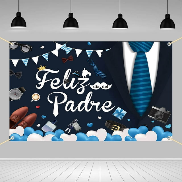 AIBIIN Durable Seamless 6x4feet Polyester Father's Day Backdrop, Black ...