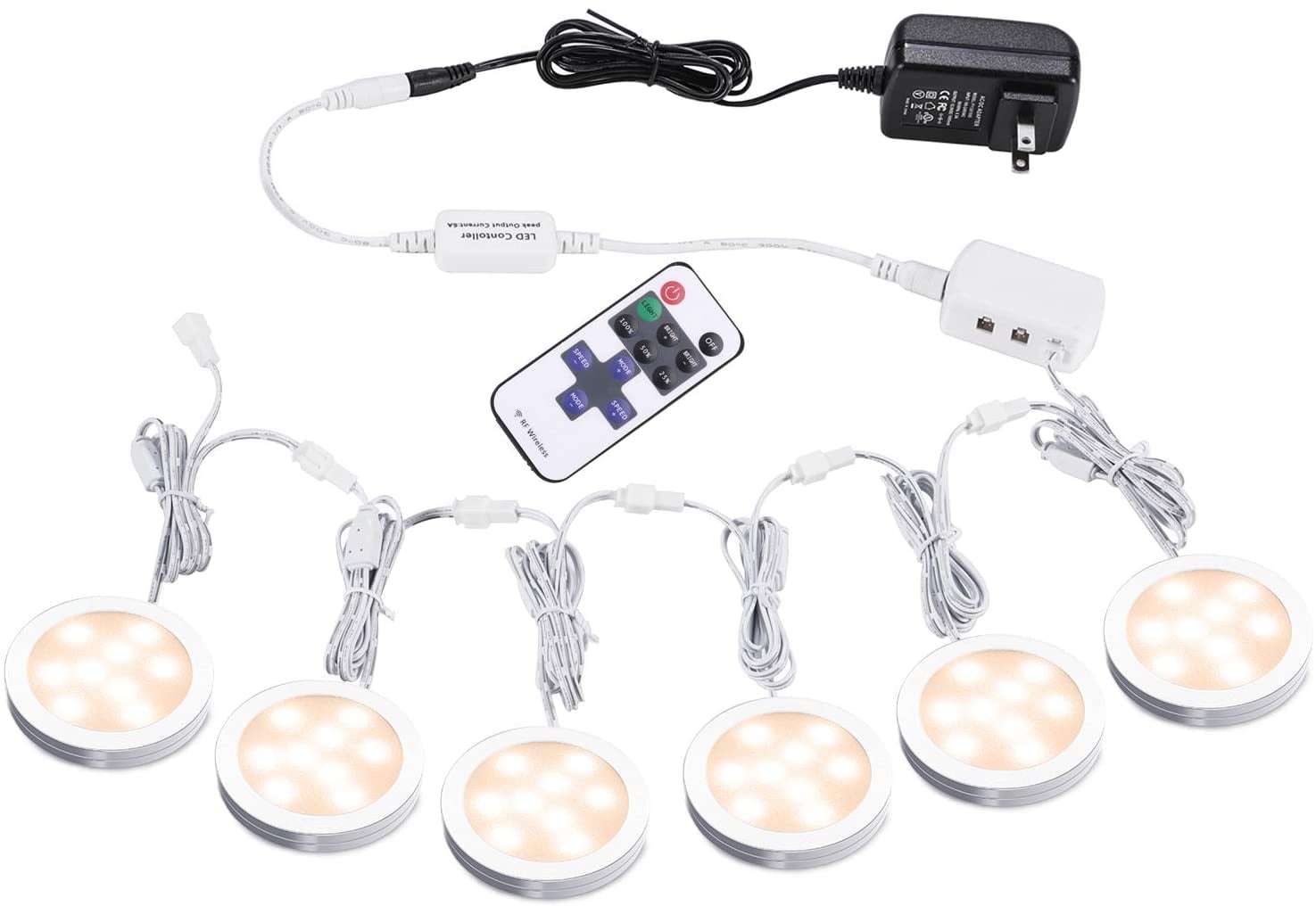 AIBOO Linkable Under Cabinet LED Lighting 12V Slim Aluminum Dimmable ...