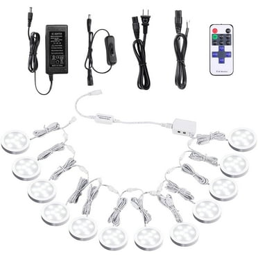 ANTOTEN Linkable Under Cabinet LED Lighting 12V Dimmable Puck Lights ...