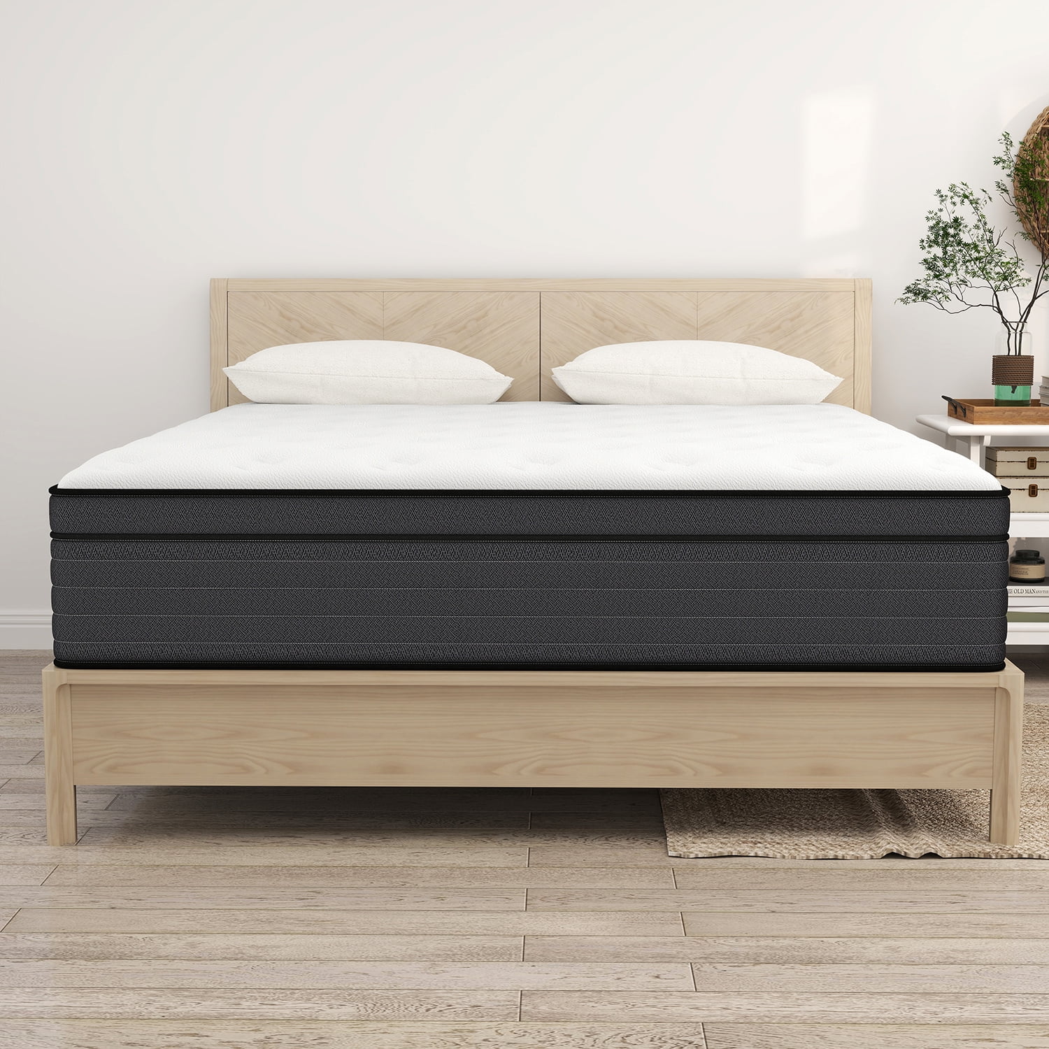 lemontalking 10 inch Hybrid Mattress Pocket Spring Mattresses in a Box ...