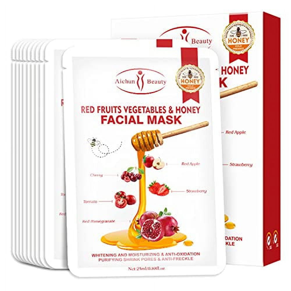 AICHUN BEAUTY Fruits Vegetables Honey Facial Mask Repair Firming Face ...
