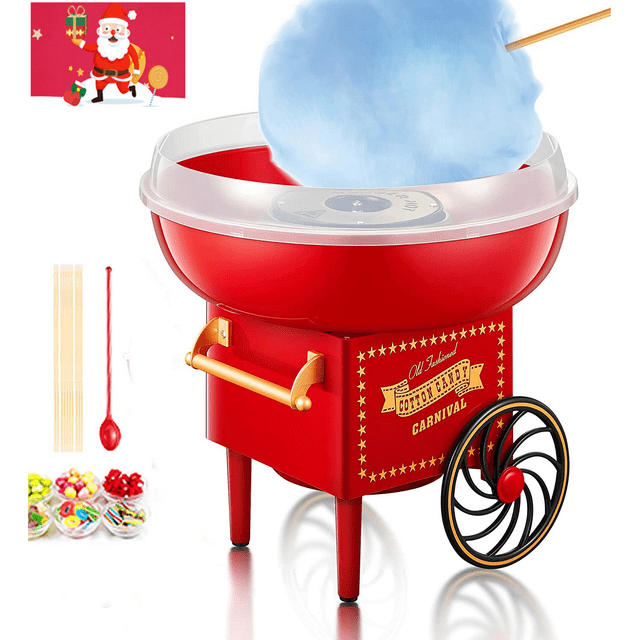 AICOOK Cotton Candy Machine for Kid, Hard Candy Floss Machine with Red ...