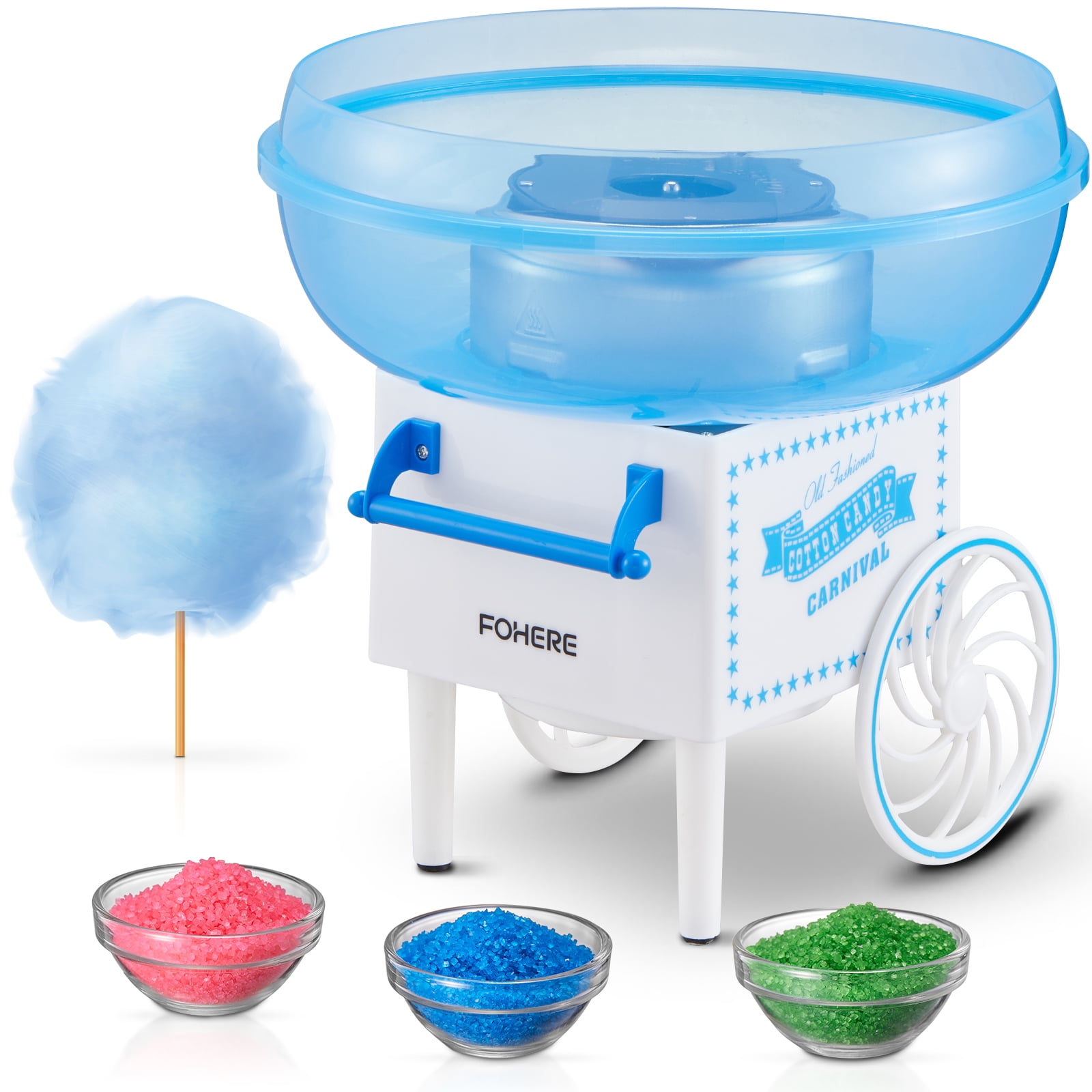 AICOOK Vintage Electric Cotton Candy Machine for Kids, Red Retro Design ...