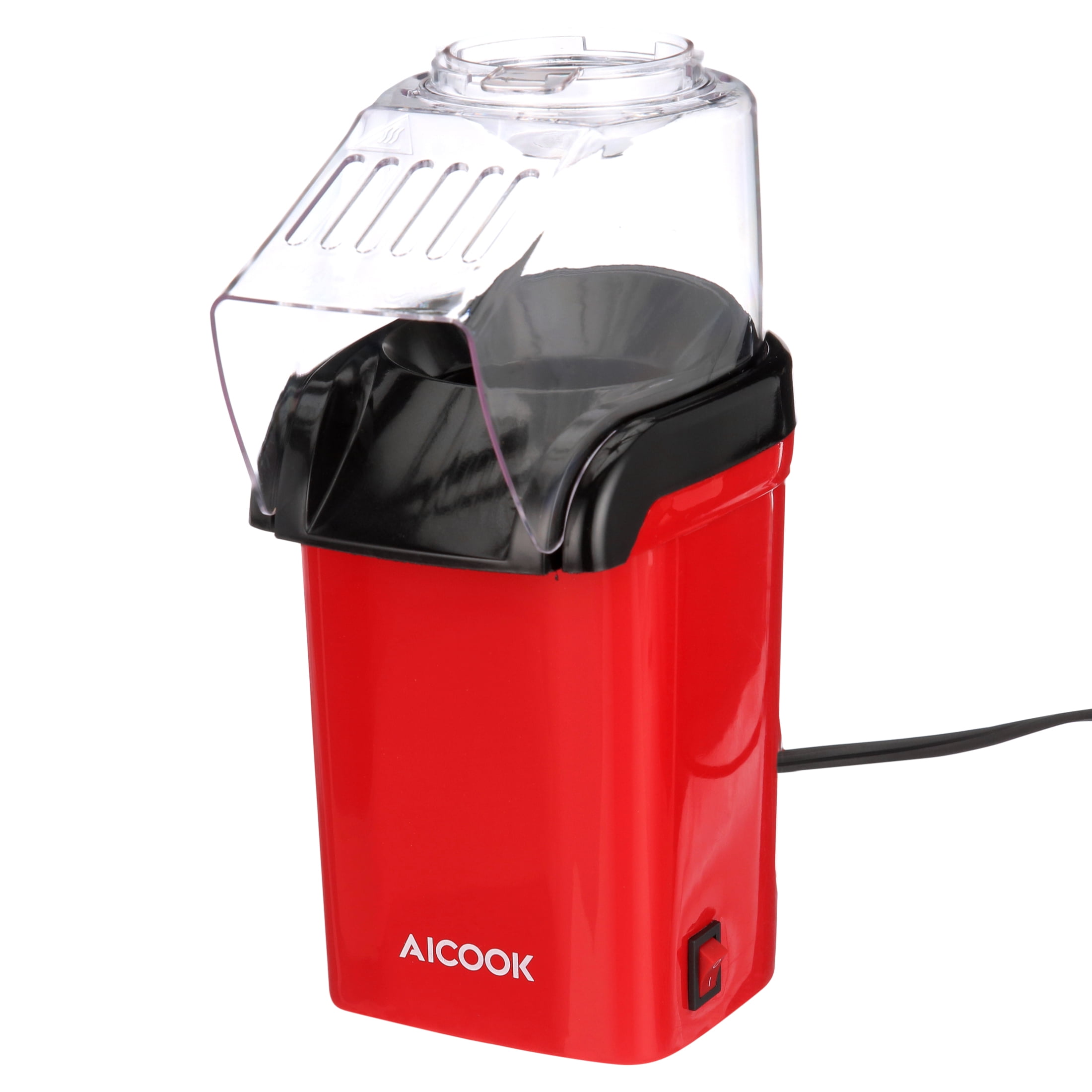 AICOOK 1200W Hot Air Popcorn Maker with Retro Design, Oil-free, BPA ...