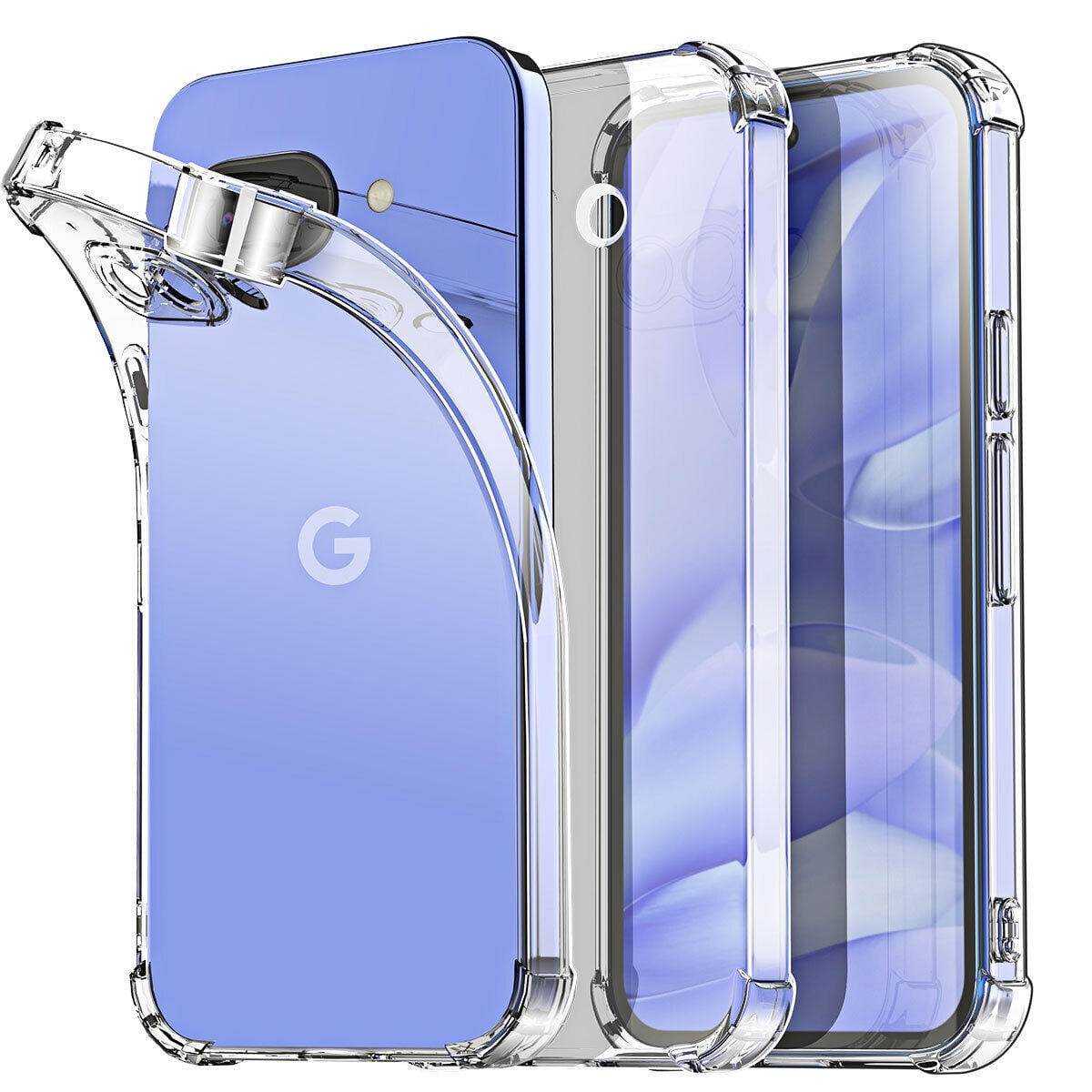 AICase Google Pixel 9a Clear Case, Slim Shockproof Cover, Military ...