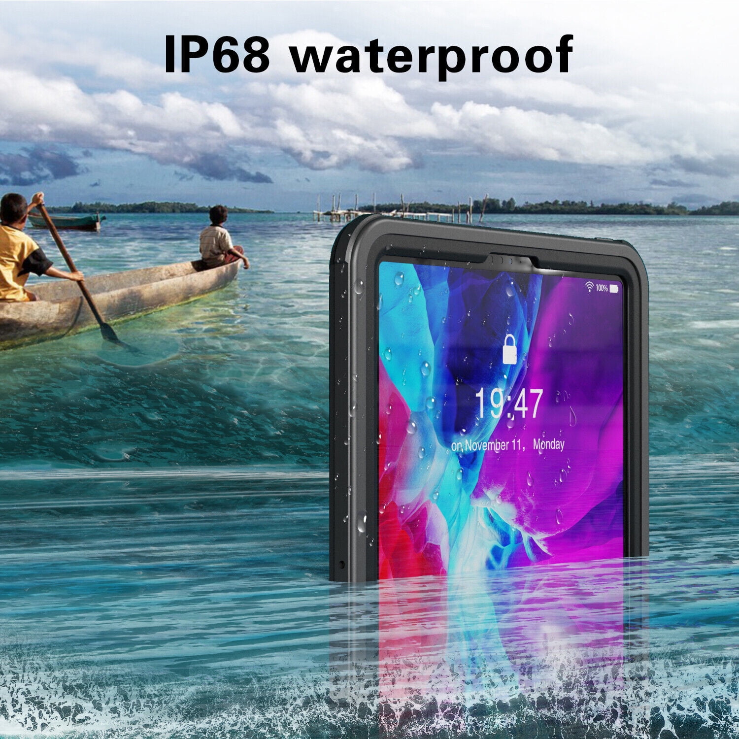 AICase For iPad Pro 11 inch (2022/2021/2020) Case Waterproof Shockproof ...