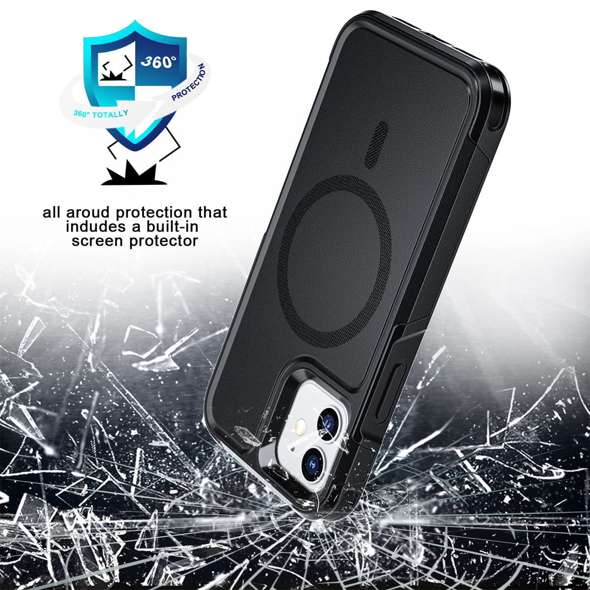 AICase For iPhone 12 Case Mag-Safe Shockproof Heavy Duty Rugged ...