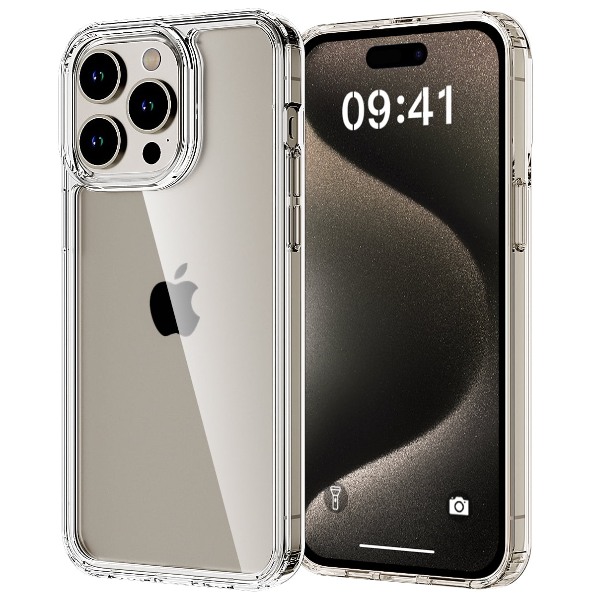 AICase For iPhone 15 Pro 6.1 inch Clear Case Shockproof Bumper ...