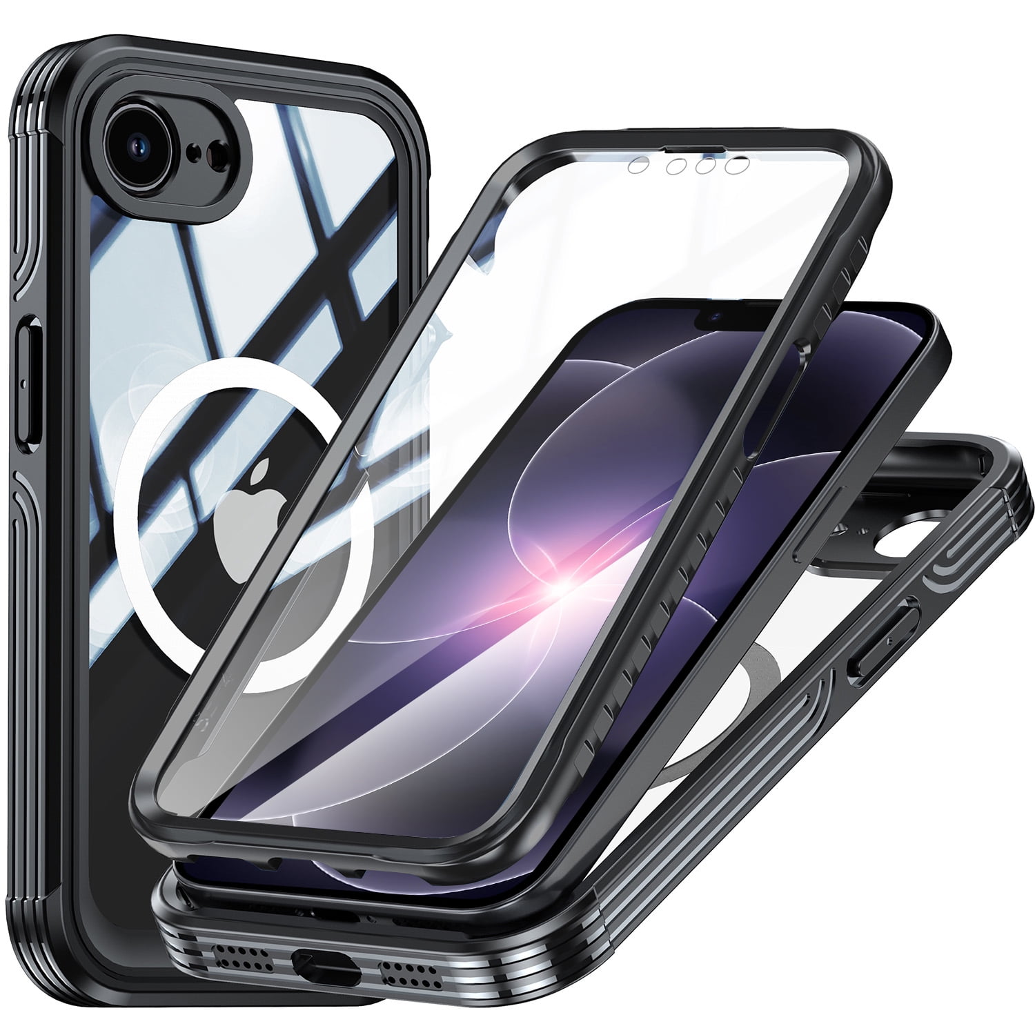 AICase For iPhone 17e 2026 Case Full-Body Phone with Built-in Glass ...