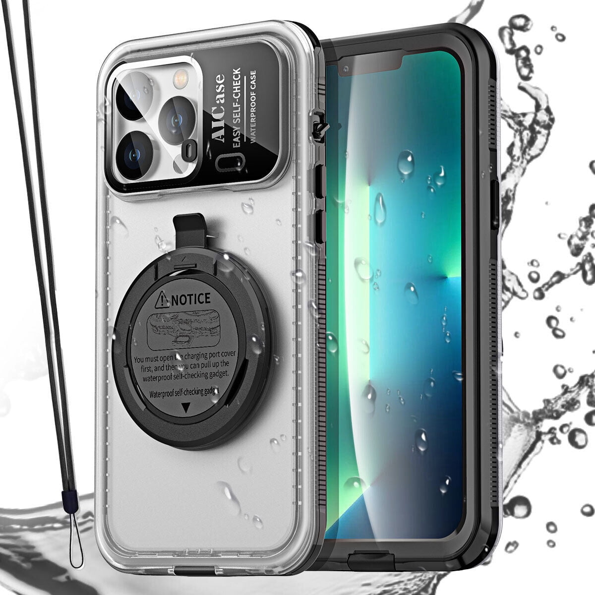 AICase Self-Check Waterproof Phone Case for iPhone 13 Pro Max ...