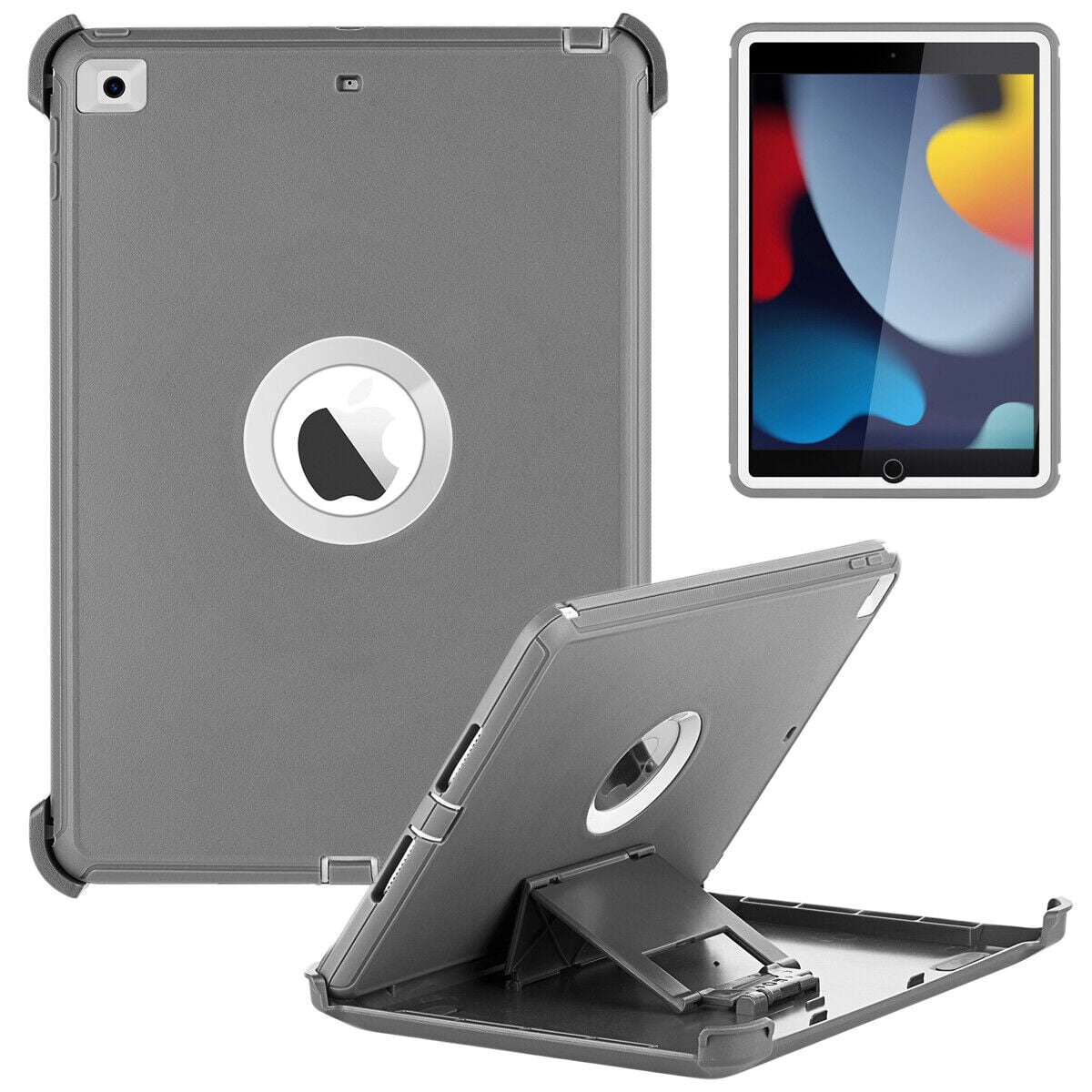 AICase for Apple iPad 9th/8th/7th Generation Heavy Duty Full Body ...