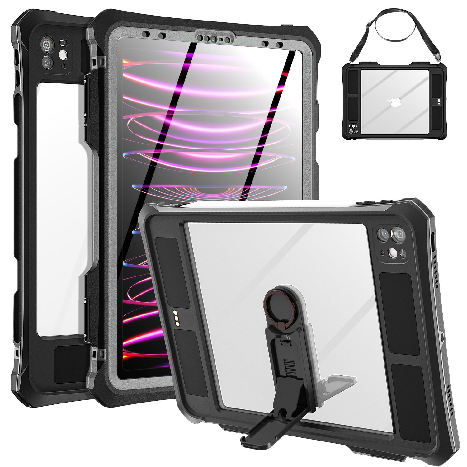 AICase For iPad Pro 11 Case - Black Waterproof Case for iPad Pro 11 ...