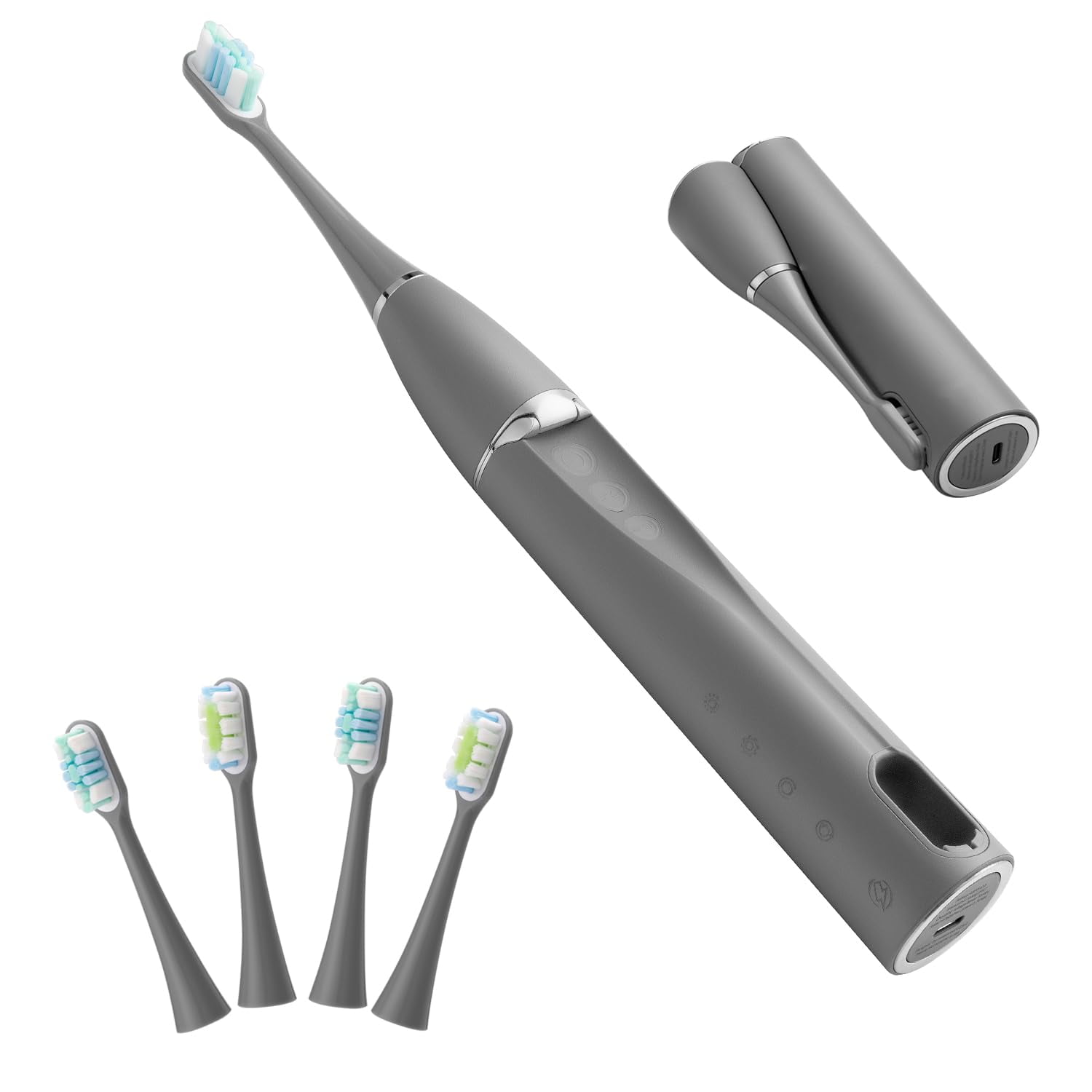 AIDBYIOT Folding Electric Toothbrush OIF8 Grey Sonic Electric ...