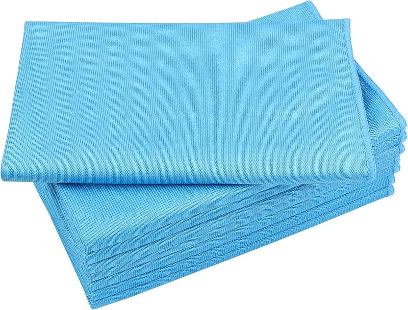 AIDEA Microfiber Glass Cleaning Cloth, 8PK, Premium Microfiber Glass ...