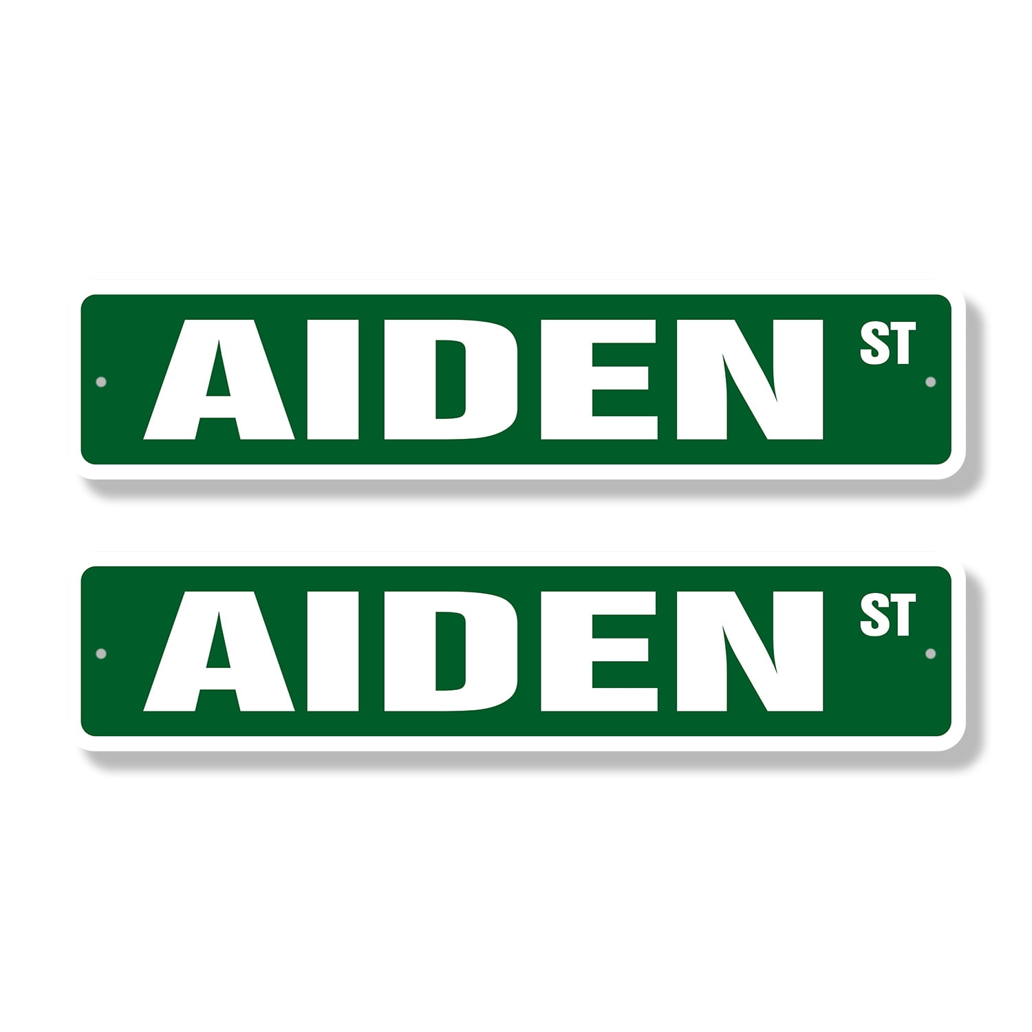 AIDEN Classic Street Sign (2 Pack) Childrens Name Room Sign Road Sign ...