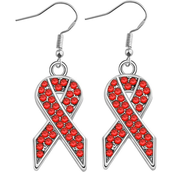 AIDS HIV Awareness Jewelry Red Awareness Ribbon Earrings AIDS Awareness ...