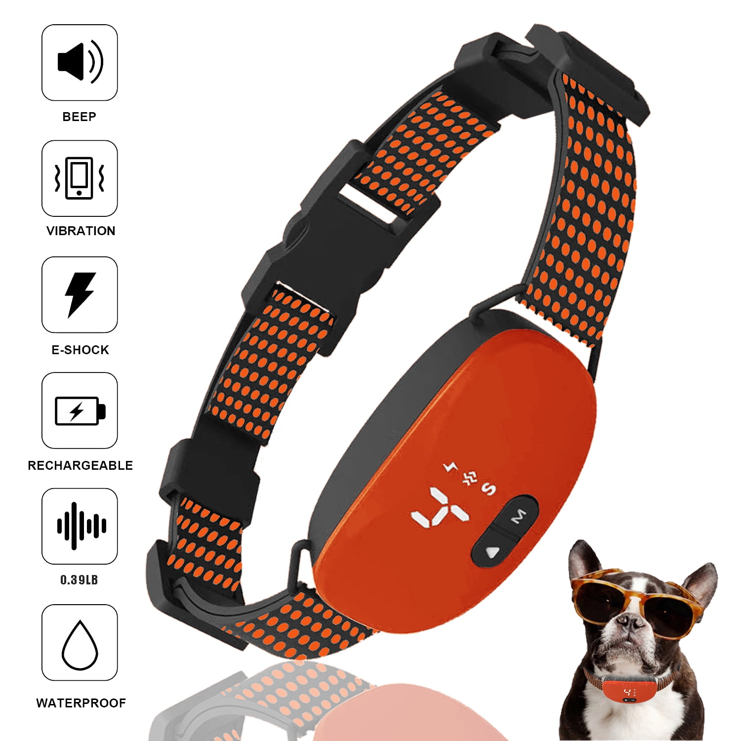 AIDUCHO Bark Collar for Dogs, 3 Modes Beep Vibration Shock, Dog Bark ...