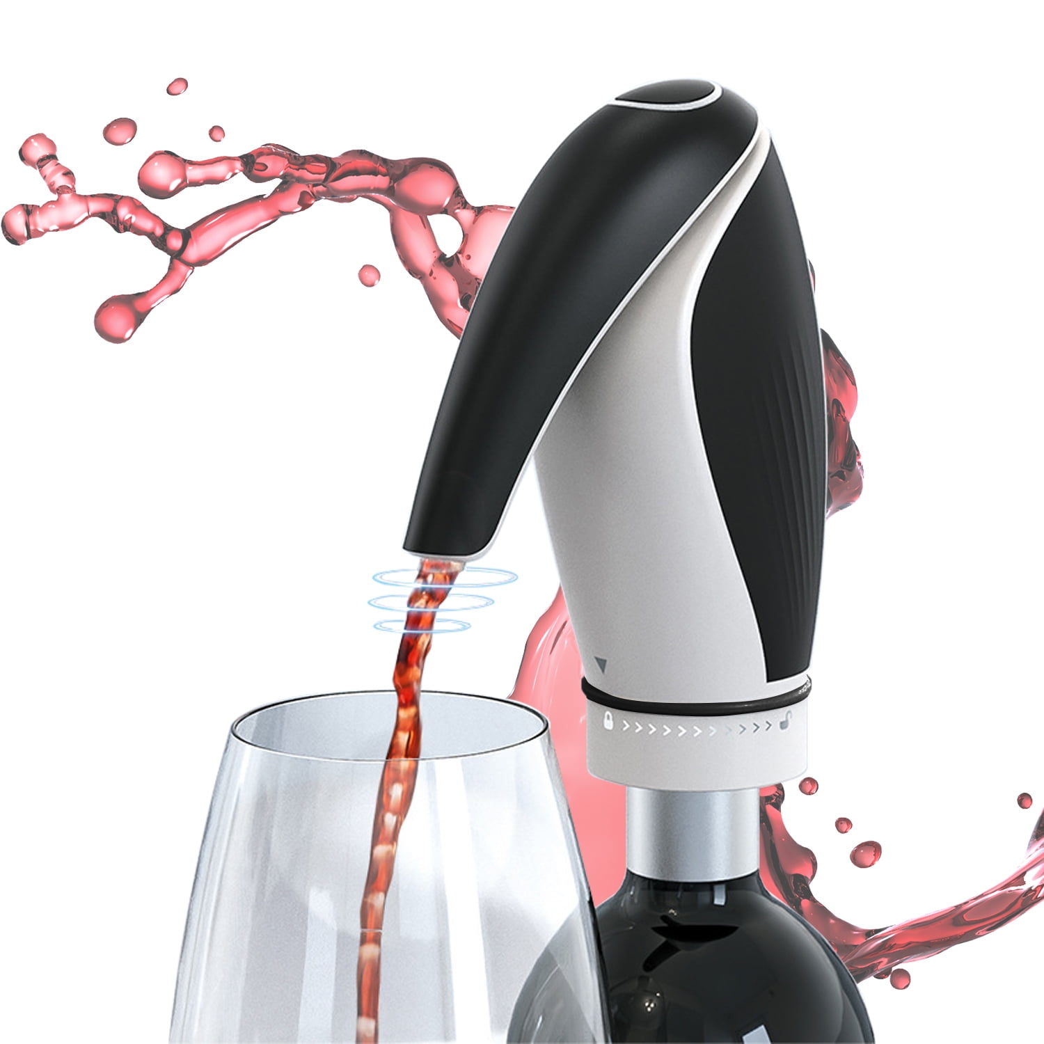 AIDUCHO Electric Wine Aerator, Rechargeable Wine Dispenser Pump ...