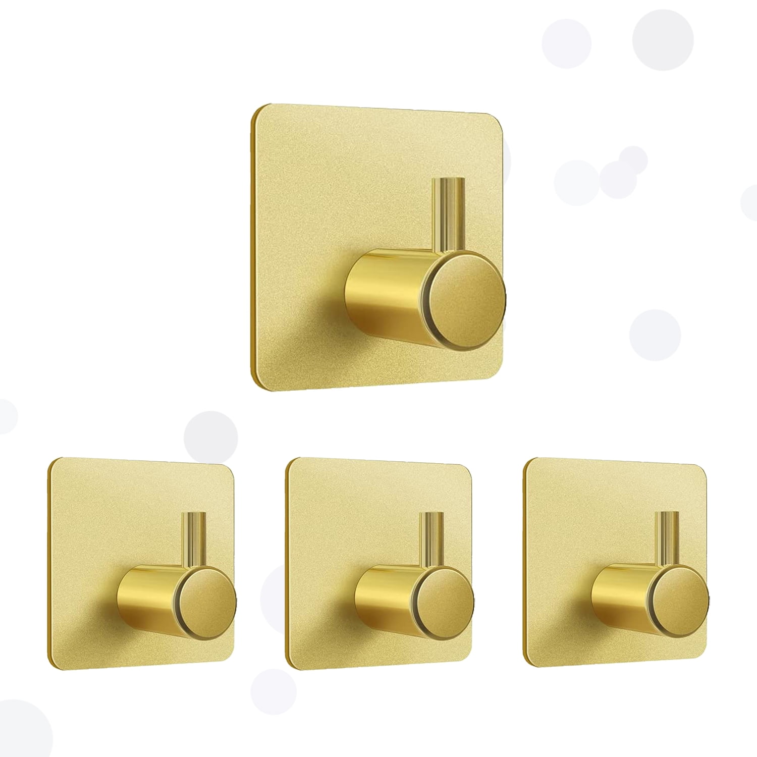 AIDUCHO Heavy Duty Adhesive Hooks 4 Pack Stainless Steel Wall Hooks for ...