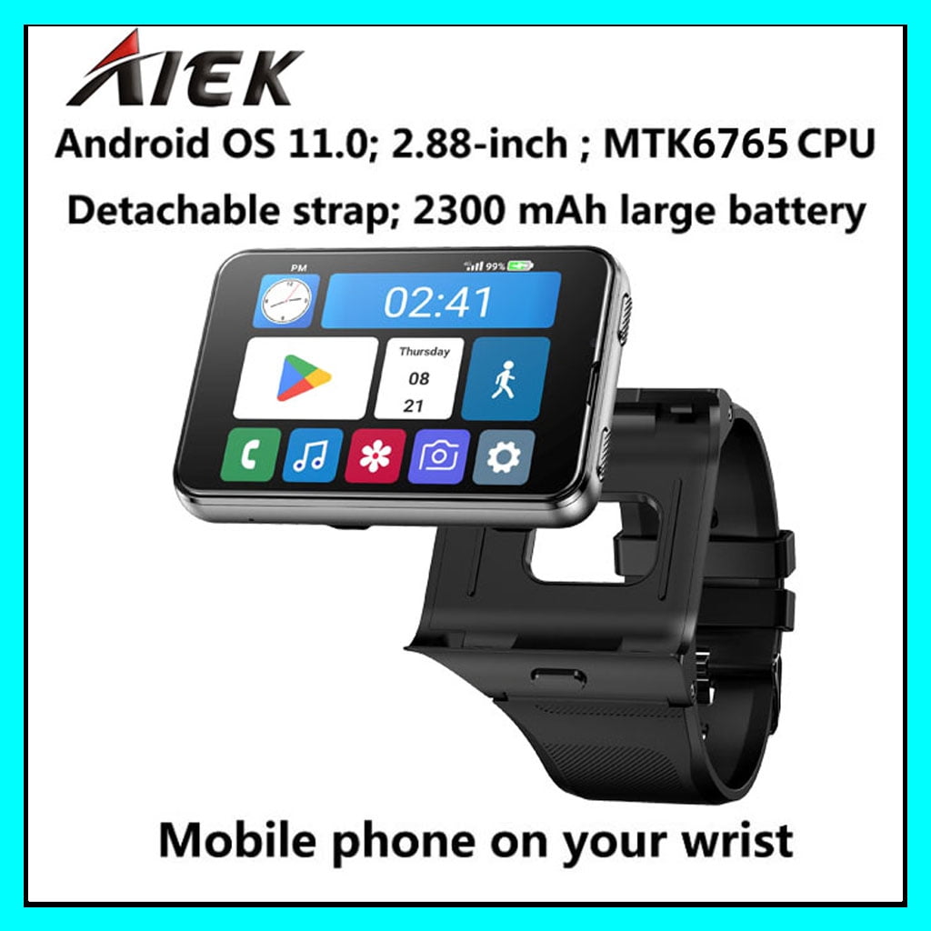 AIEK New Upgraded version 4G Smart Watch Android 11.0 MTK6765 Octa-core ...