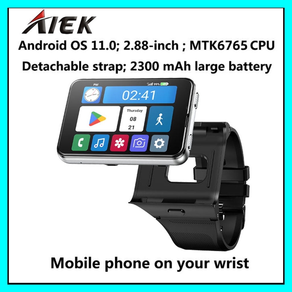 AIEK New Upgraded version 4G Smart Watch Android 11.0 MTK6765 Octa-core ...