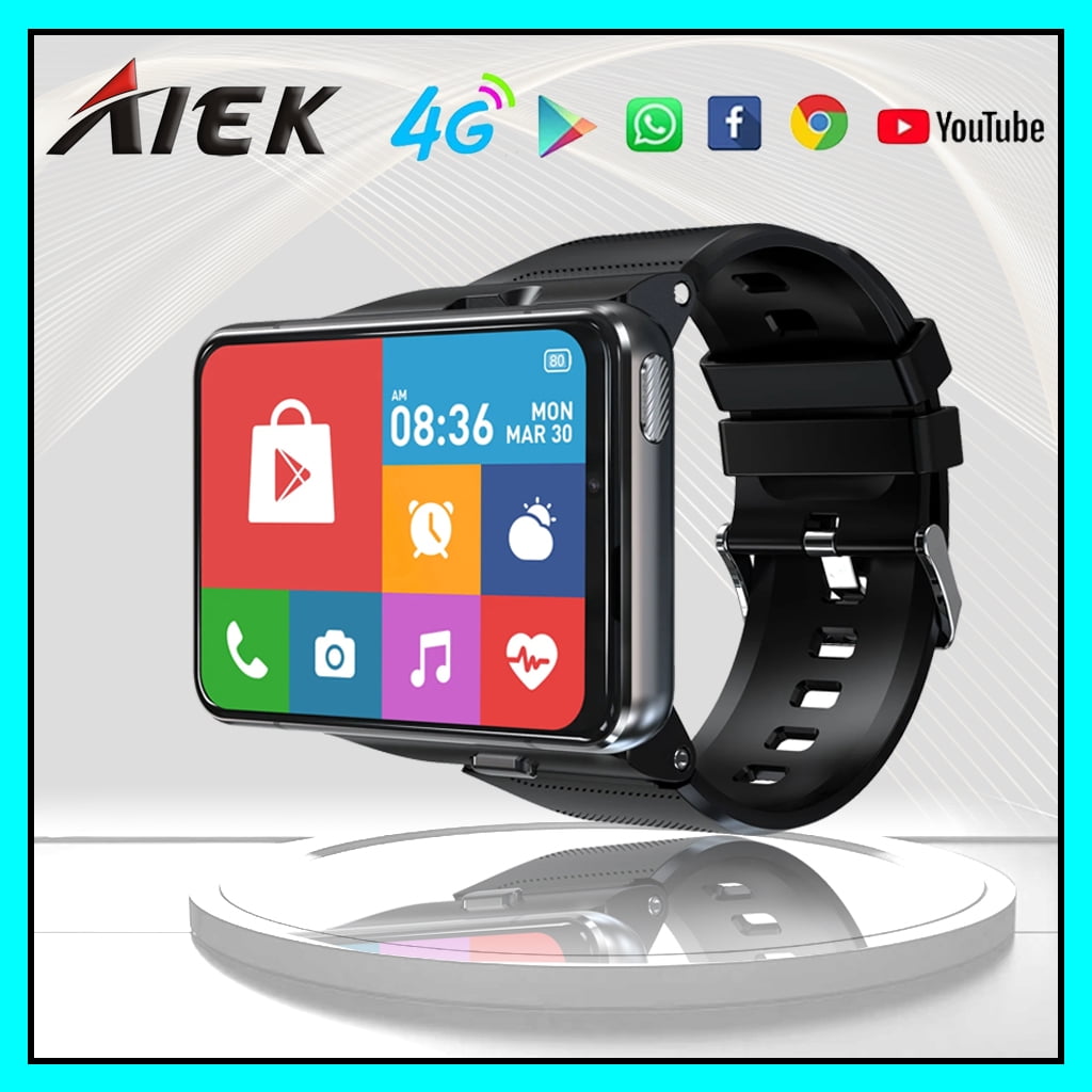 AIEK S999 4G LTE Smart Watch Android 9.0 MTK6761 Quad Core 4GB Ram 64GB ...