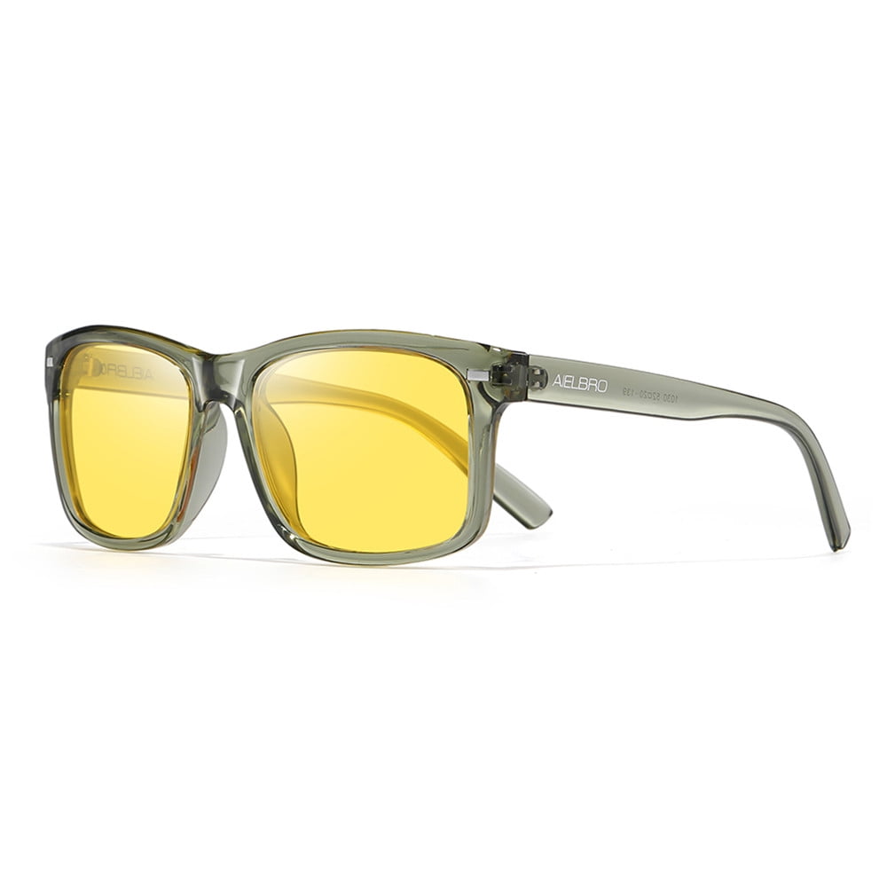 AIELBRO Day & Night Vision Glasses Men Women Sunglasses Yellow Safety ...