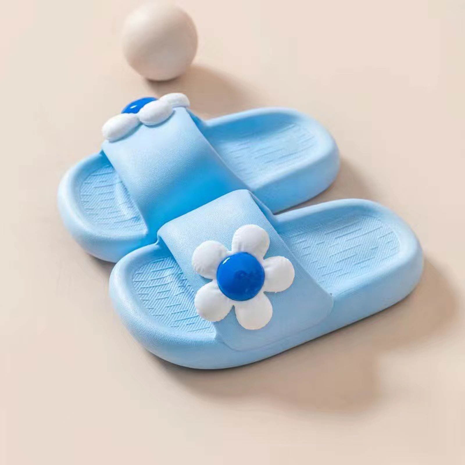 AIEOTT Toddler Sandals,Kids Shoes Toddler Slippers Baby Girls Cute Cartoon Flower PVC Soft Non ...