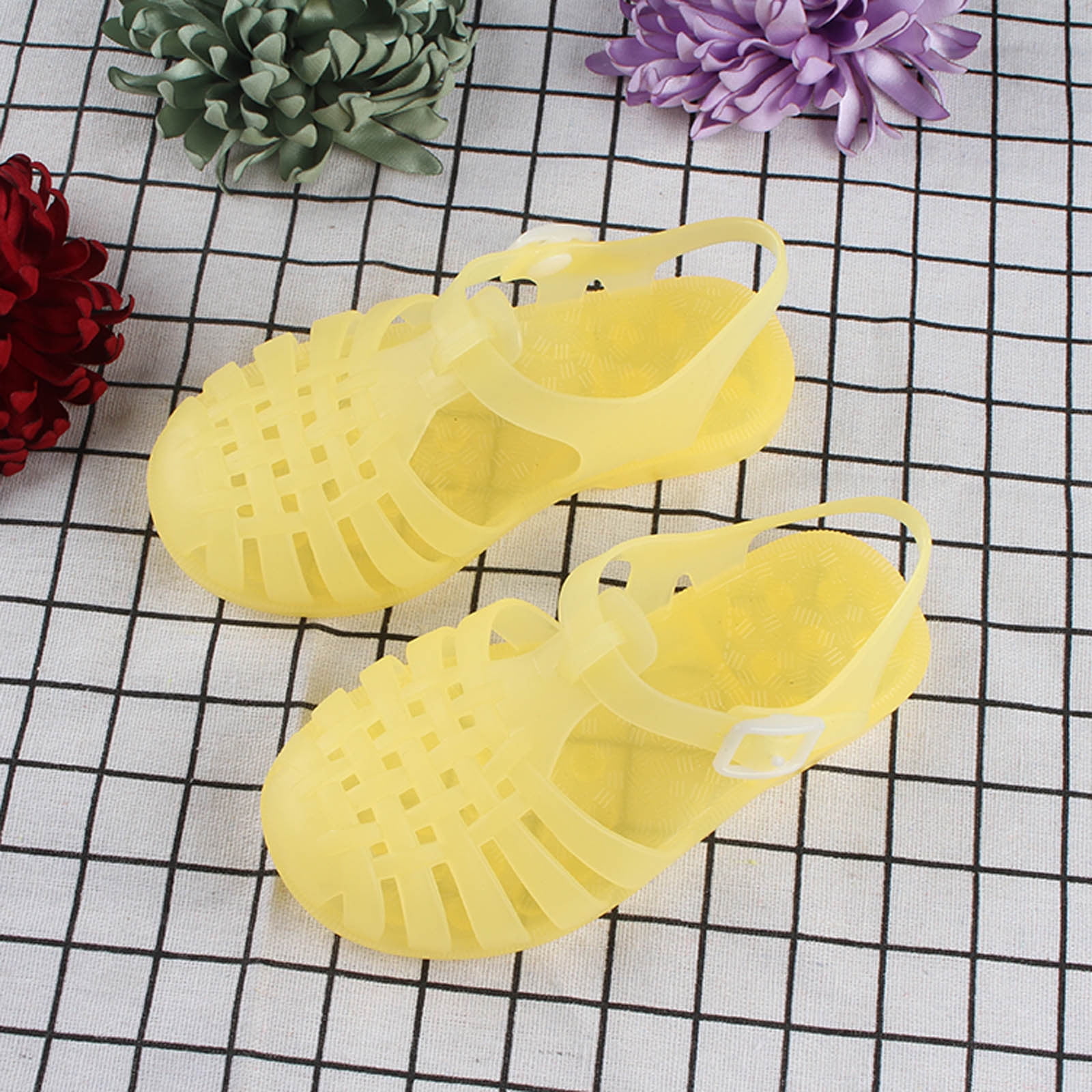 AIEOTT Toddler Sandals,Kids Shoes Toddler Shoes Baby Boys Girls Cute Candy Colors Hollow Out Non ...