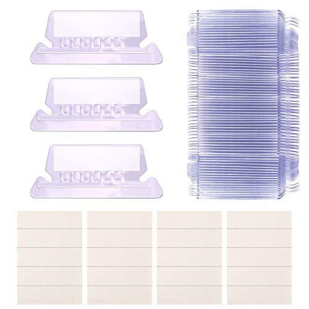 AIEX Hanging File Tabs and Inserts Clear File Folder Labels Filing Tabs ...