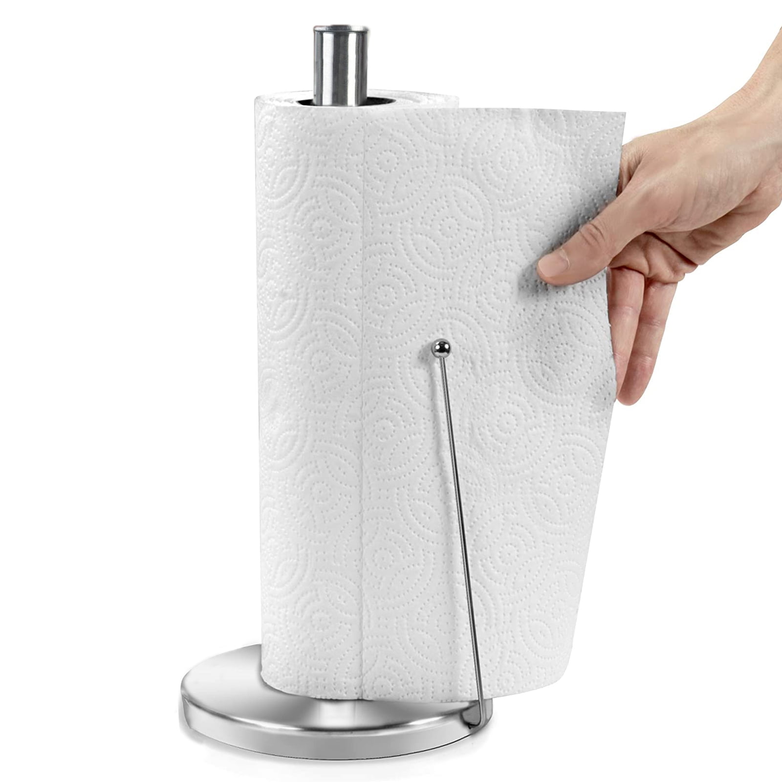 AIFUSI Paper Towel Holder, Easy One-Handed Tear Roll Holder Countertop ...