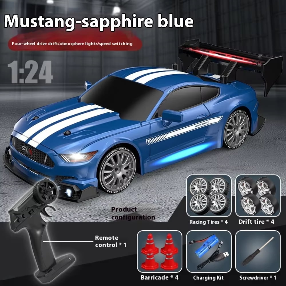 AIGIA 1:24 Scale RC Drift Car 4WD 2.4GHz 30KM/H High Speed Racing Sport ...