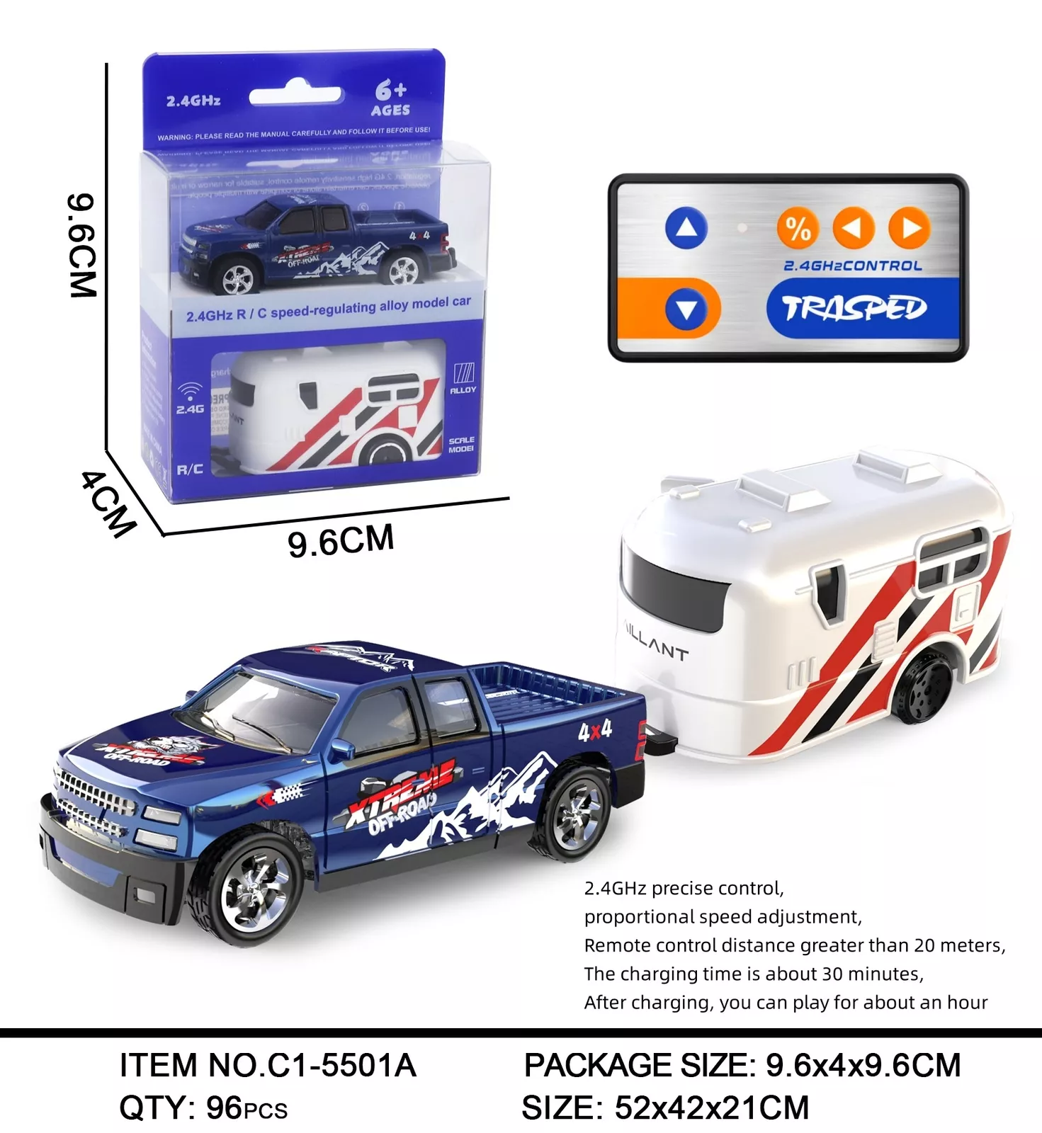 AIGIA 1:64 Metal Alloy Proportional Remote Control Vehicle 2.4G Mini ...