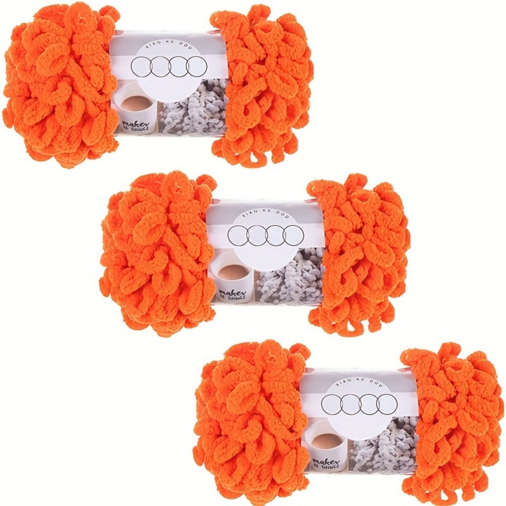 AIGIA 3 Pack Bulky Loop Yarn for Finger Knitting Soft Off The Hook Loop ...