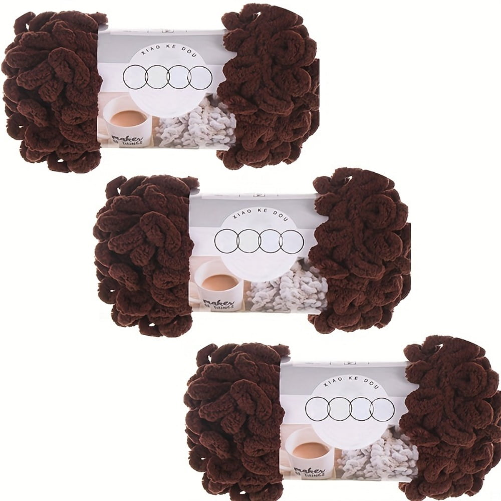 AIGIA 3 Pack Bulky Loop Yarn for Finger Knitting Soft Off The Hook Loop ...