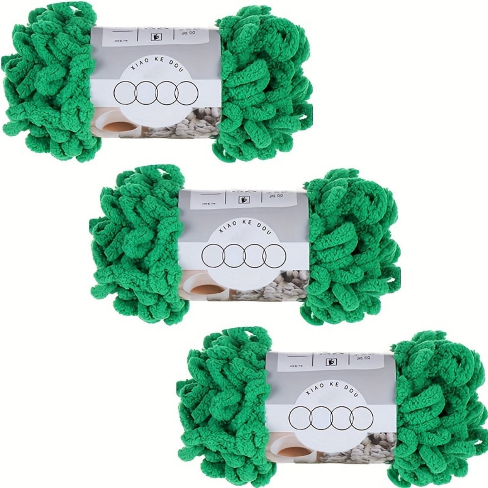 AIGIA 3 Pack Bulky Loop Yarn for Finger Knitting Soft Off The Hook Loop ...