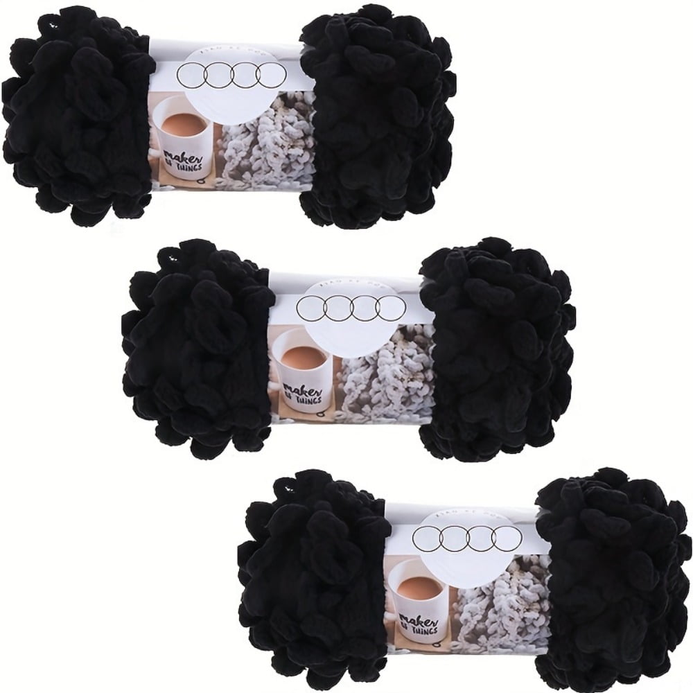 AIGIA 3 Pack Bulky Loop Yarn for Finger Knitting Soft Off The Hook Loop ...