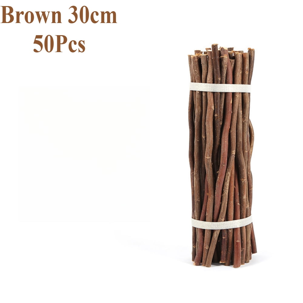 AIGIA 50pcs Wooden Decor Craft Sticks Natural Tree Branch Twigs DIY ...
