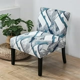 AIGIA Armless Accent Chair Cover Stretch Chair Slipcover Printed ...