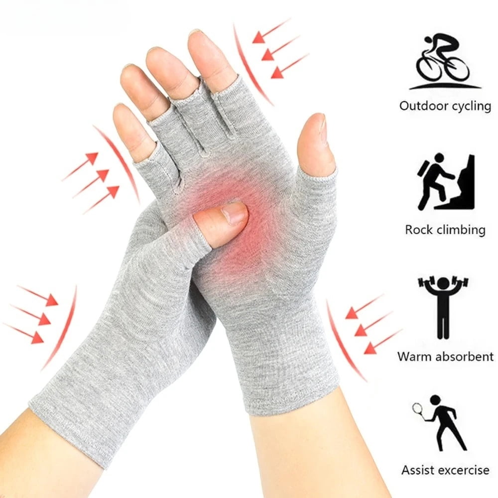 AIGIA Compression Gloves for Men Women Fingerless Compression Gloves ...