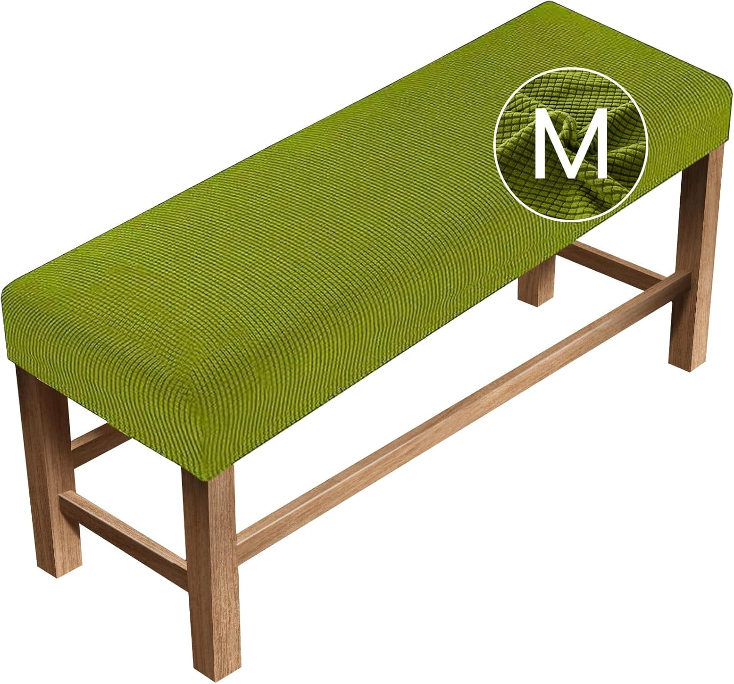 AIGIA Extra-Long Stretch Dining Bench Cover Anti-Dust Slipcover for ...
