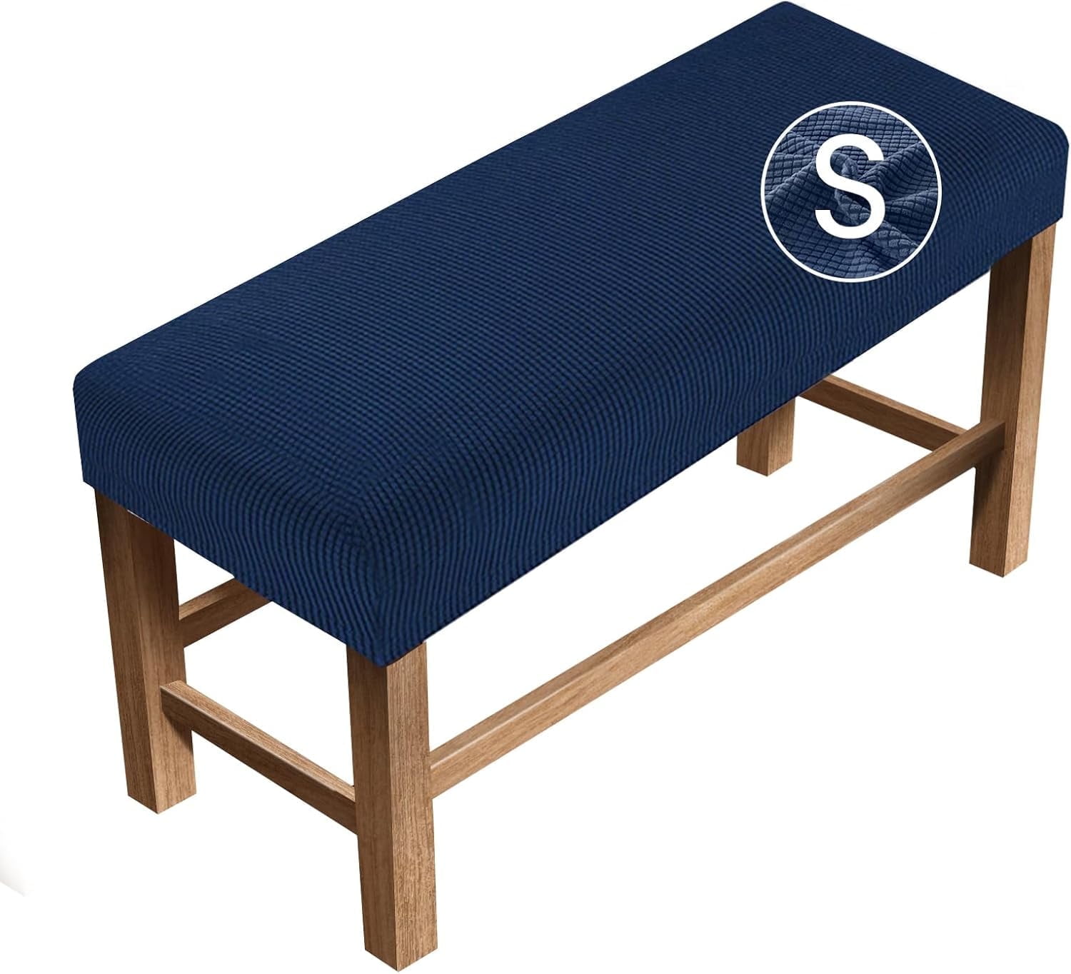 AIGIA Extra-Long Stretch Dining Bench Cover Anti-Dust Slipcover for ...
