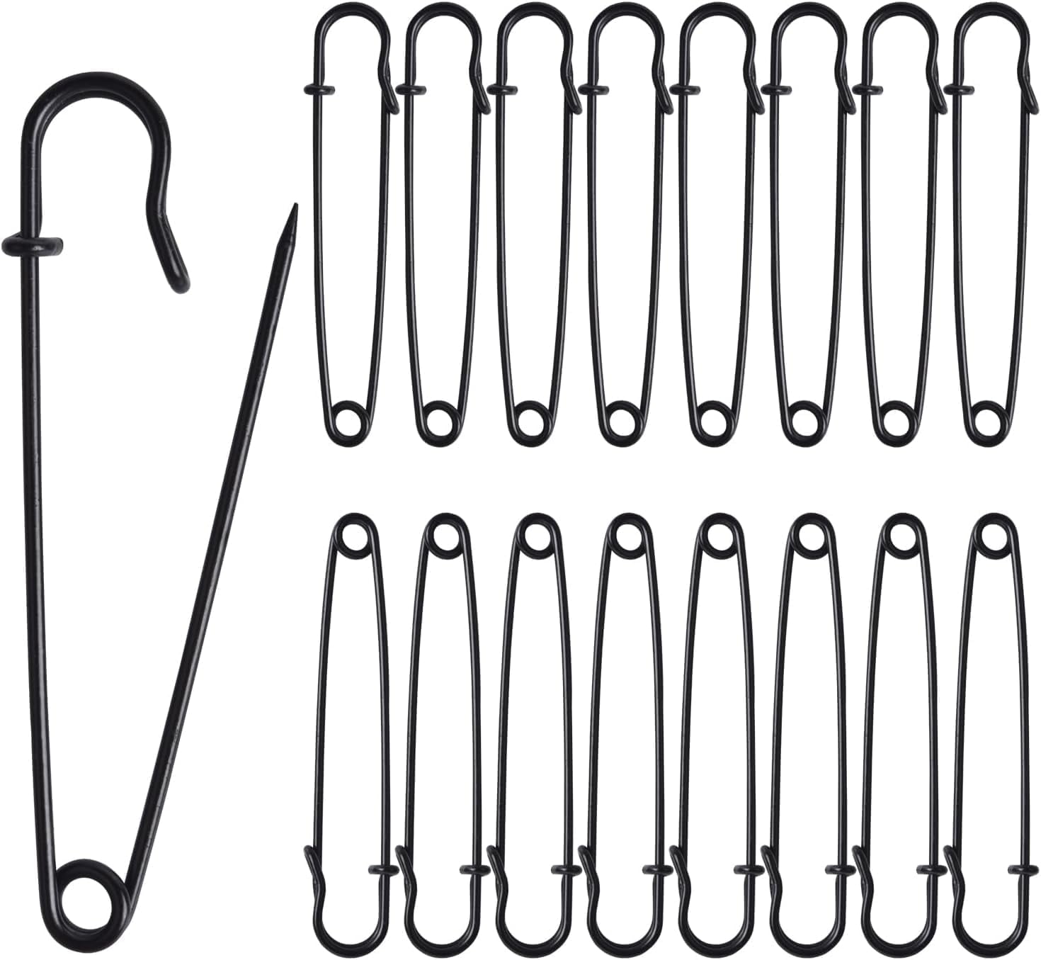 AIGIA Large Safety Pins Heavy Duty 4" Oversized Safety Pins 10PCS ...